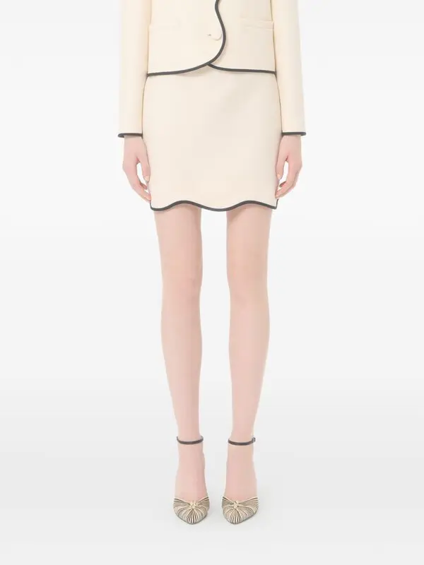 Valentino Garavani Wool And Silk Blend Skirt