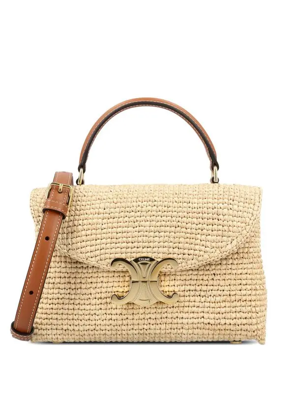 Celine Nino Teen Raffia Handbag - Multicolor