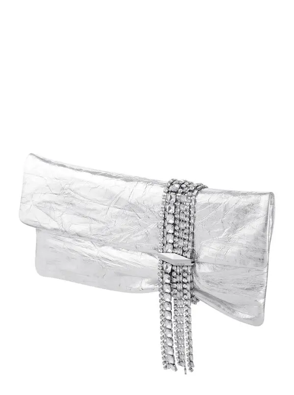 JIMMY CHOO Zandra Clutch With Crystal Embellishments