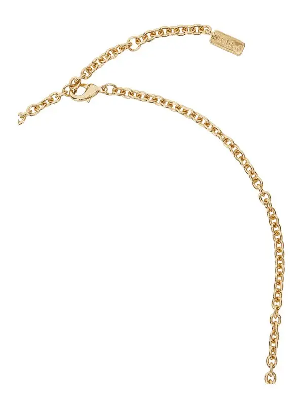 Chloé Brass Chain Necklace With Pendant - Multicolor