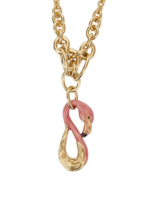 Chloé Brass Chain Necklace With Pendant - Multicolor