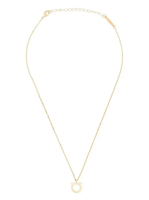 FERRAGAMO Necklace With Gancini Charm In Gold Color For - Silver