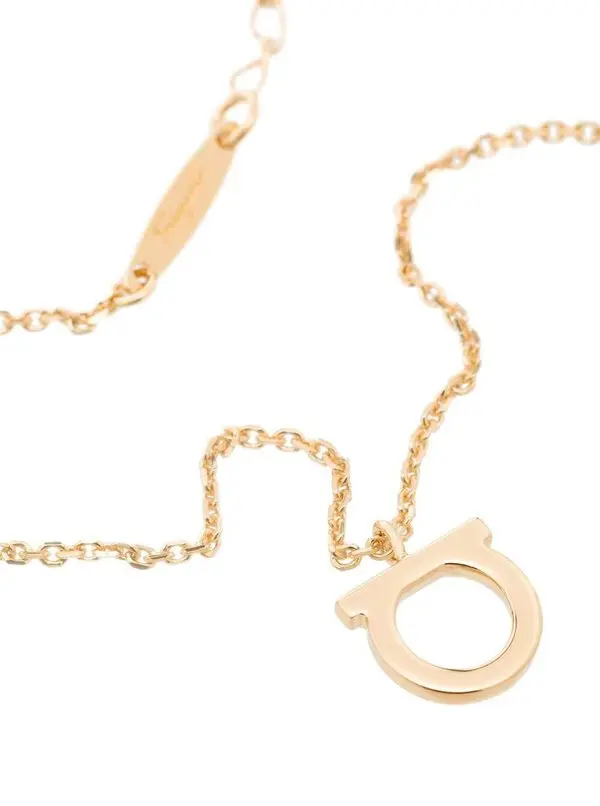 FERRAGAMO Gancini Charm Necklace - Silver