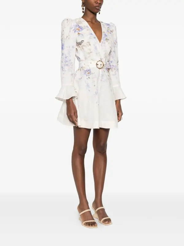 Zimmermann Luna Linen Mini Dress