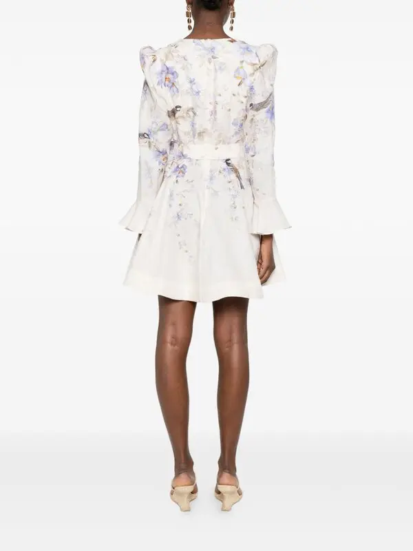 Zimmermann Luna Linen Mini Dress