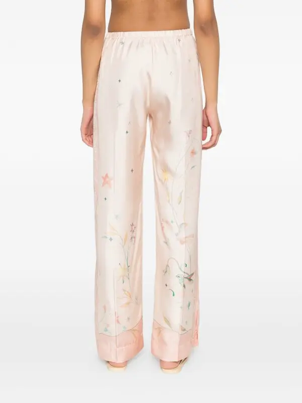 FORTE_FORTE Printed Silk Trousers