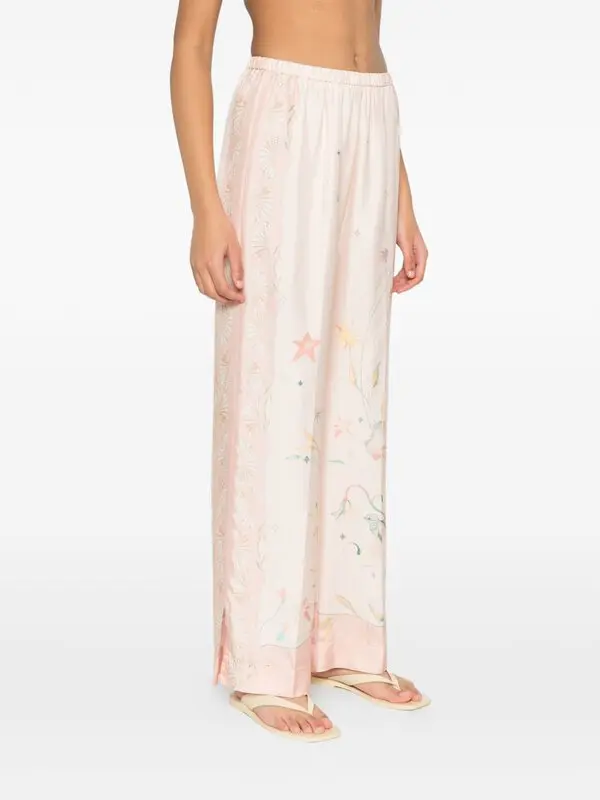 FORTE_FORTE Printed Silk Trousers