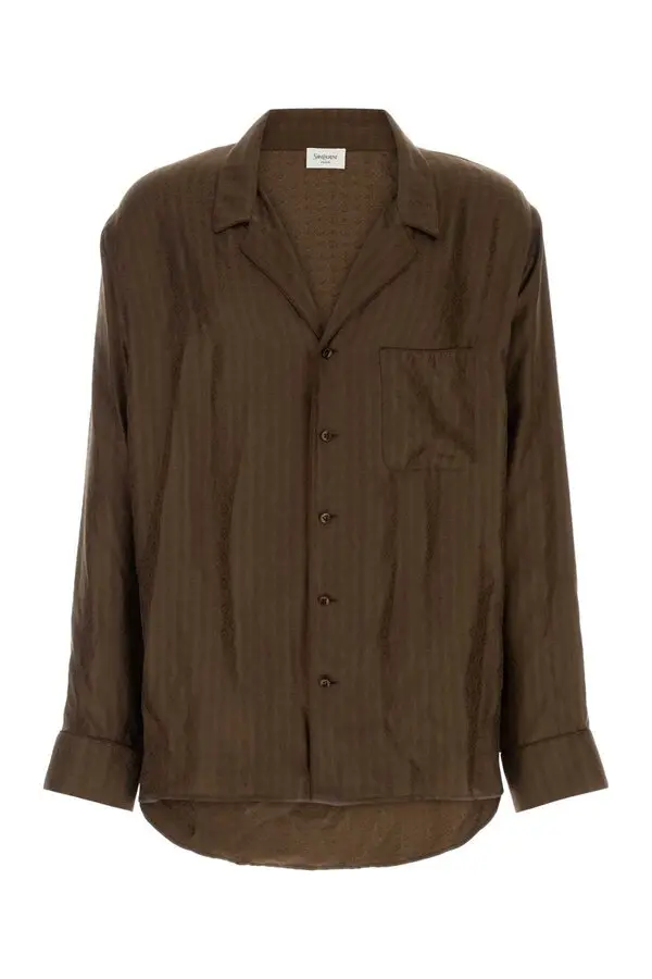 Saint Laurent Silk Shirt - Brown