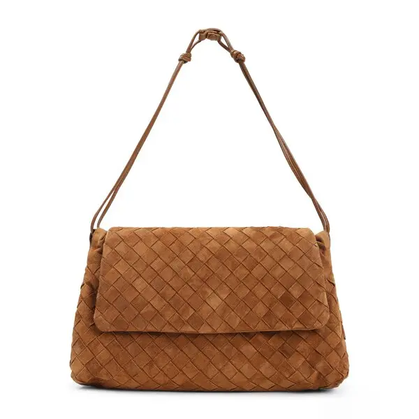 Bottega Veneta Suede Leather Pouch With Drawstring Strap - Multicolor