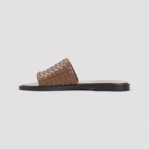 Bottega Veneta Elio Mule Sandals In Woven Lambskin