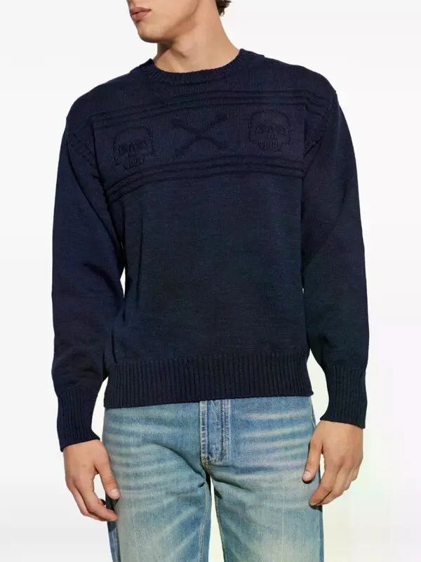 Alexander McQueen Skull Motif Wool Sweater