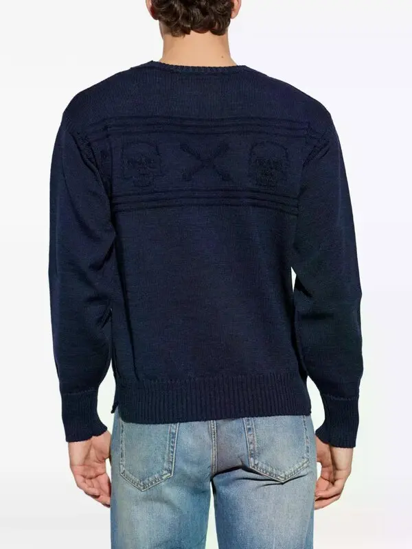 Alexander McQueen Skull Motif Wool Sweater