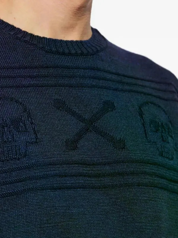 Alexander McQueen Skull Motif Wool Sweater
