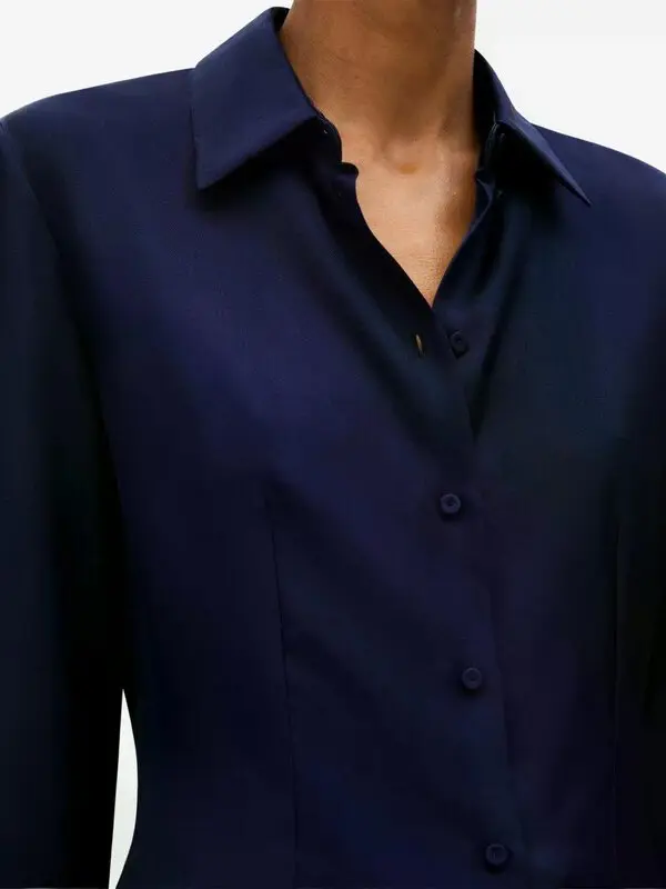 Another Tomorrow Darted Fitted Shirt