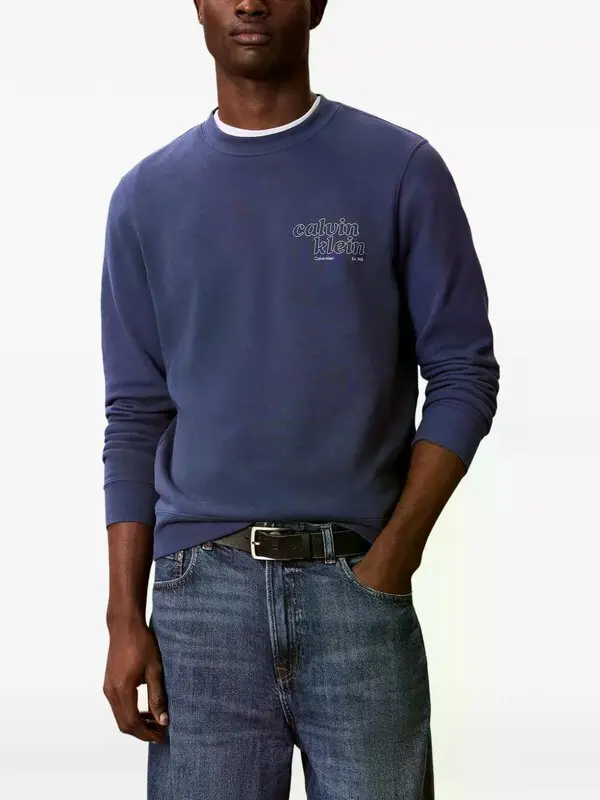 Calvin Klein Print Sweatshirt - Blue