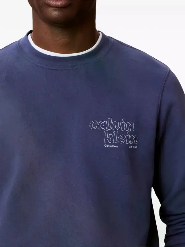 Calvin Klein Print Sweatshirt - Blue