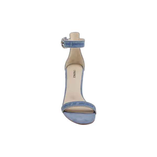 L'Agence Gisele Denim Ankle Strap Sandal - Light Denim