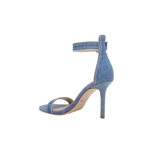 L'Agence Gisele Denim Ankle Strap Sandal - Light Denim