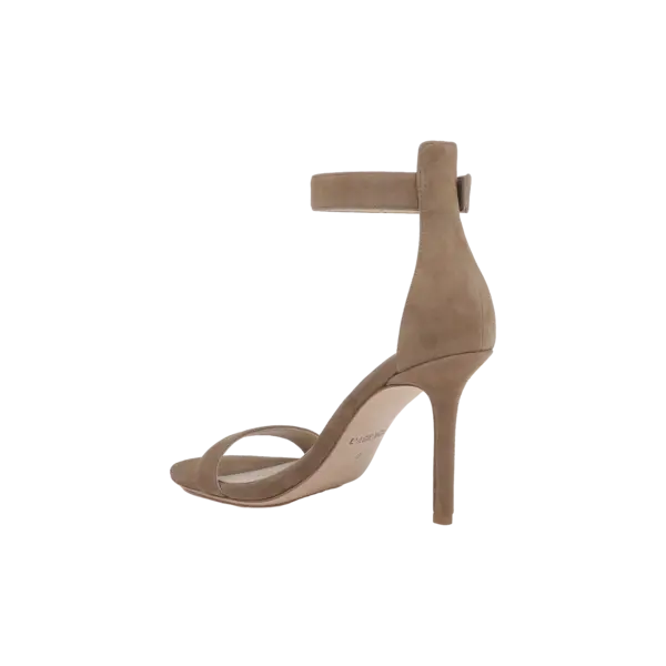 L'Agence Gisele Suede Ankle Strap Sandal - Coffee Suede