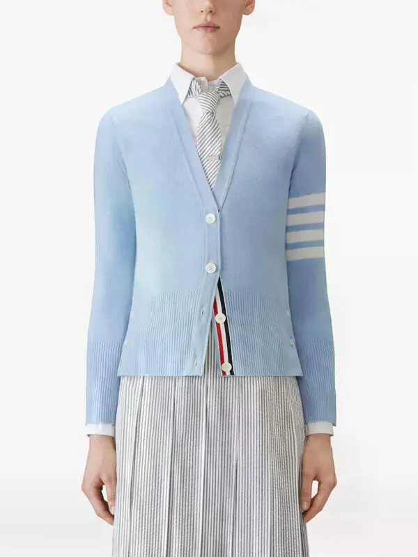 Thom Browne V-neck Cashmere Cardigan - Blue