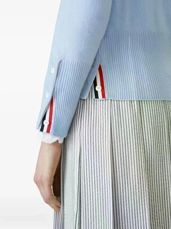 Thom Browne V-neck Cashmere Cardigan - Blue