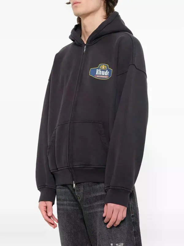Rhude Racing Crest Zip-up Hoodie