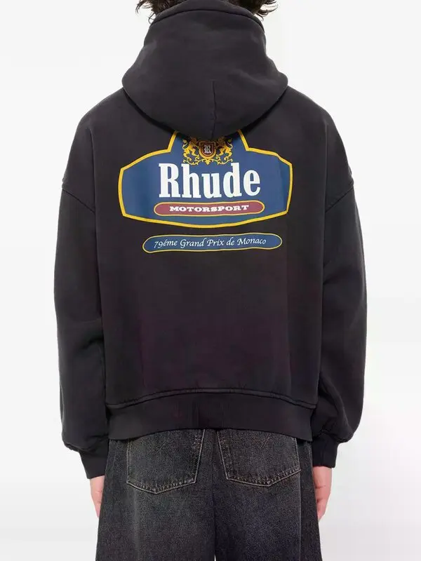 Rhude Racing Crest Zip-up Hoodie