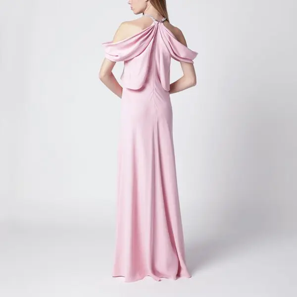 Alberta Ferretti Long Off-shoulder Dress