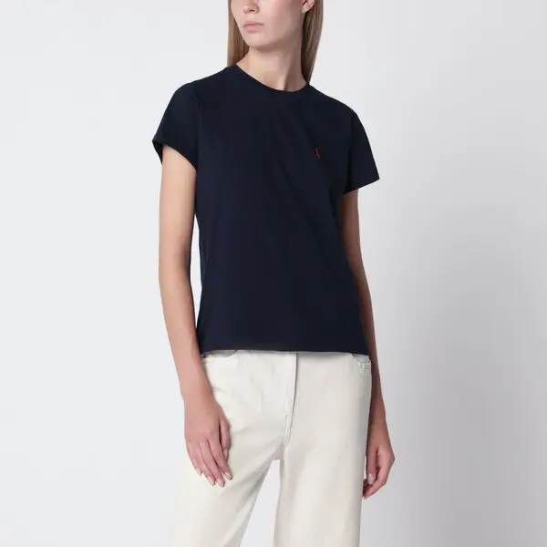 Polo Ralph Lauren Cotton T-shirt With Embroidered Logo - Blue