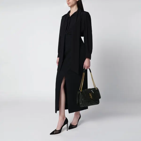 Saint Laurent Niki Medium Vintage Leather Bag - Black