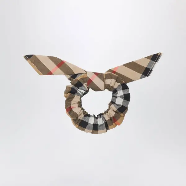 Burberry Check Pattern Cotton Scrunchies