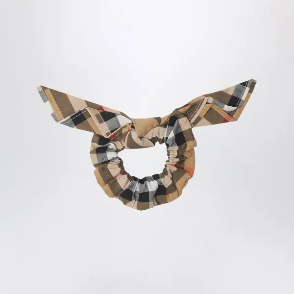 Burberry Check Pattern Cotton Scrunchie