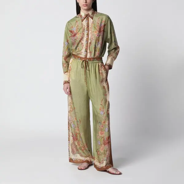 Zimmermann Indra Floral Print Silk Shirt - Multicolor