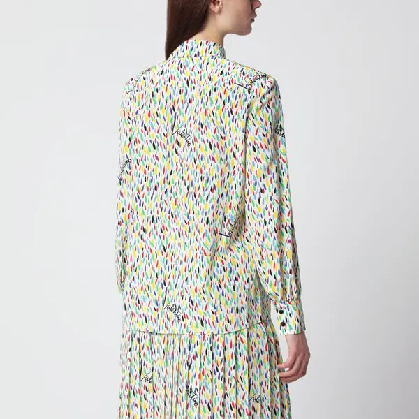 Valentino Garavani Multicolored Silk Blouse With Lavallière