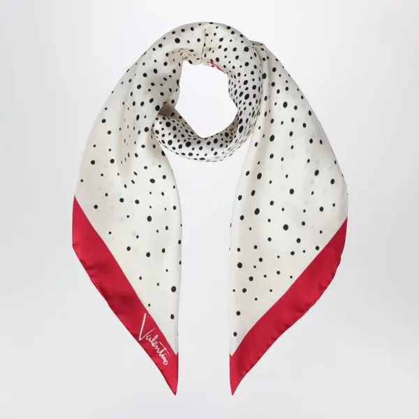Valentino Garavani Little Stars Starry Silk Scarf - White