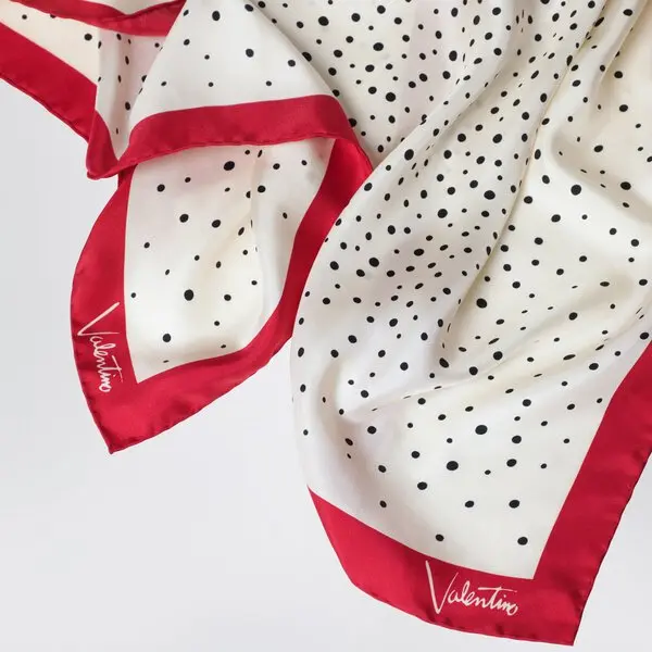 Valentino Garavani Little Stars Starry Silk Scarf - White