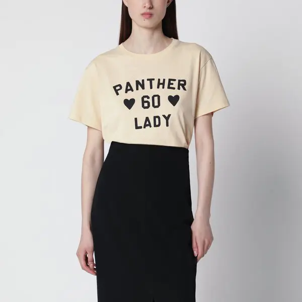 Valentino Garavani Panther Lady Cotton Jersey T-shirt - Beige
