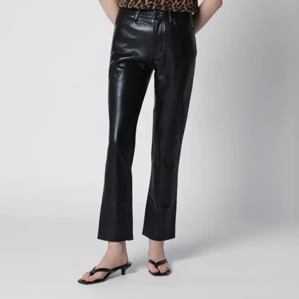 ANINE BING Regenerated Leather Bruno Trousers - Black