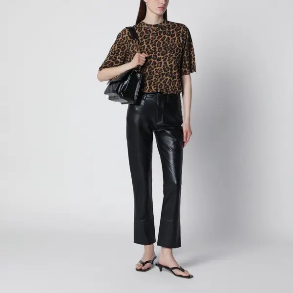 ANINE BING Regenerated Leather Bruno Trousers