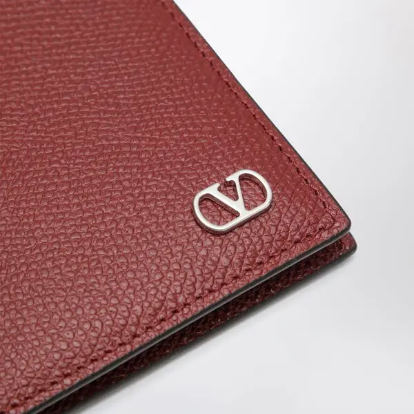 Valentino Garavani Dark Vlogo Signature Bi-fold Wallet - Red