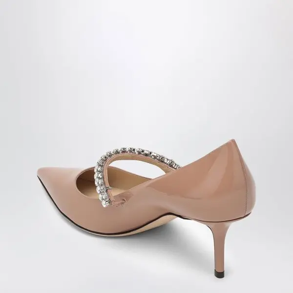 JIMMY CHOO Bing Crystal-strap Patent Leather Pumps - Pink