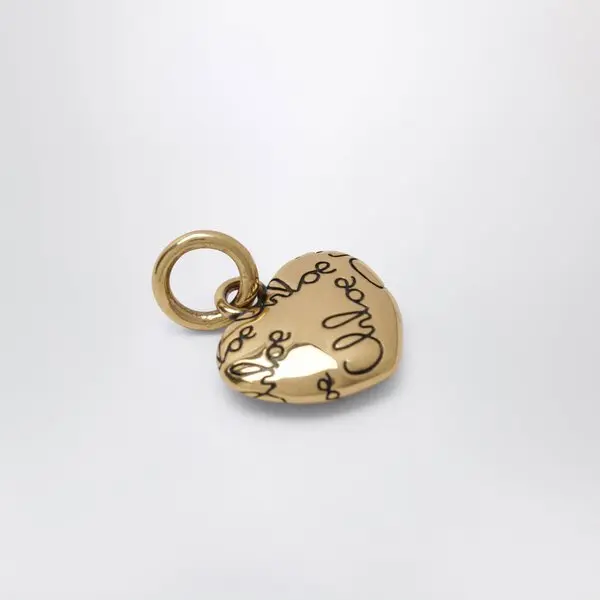 Chloé Alphabet Heart Logo Charm In Brass