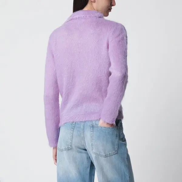 Chloé Lavender Alpaca-blend Cardigan