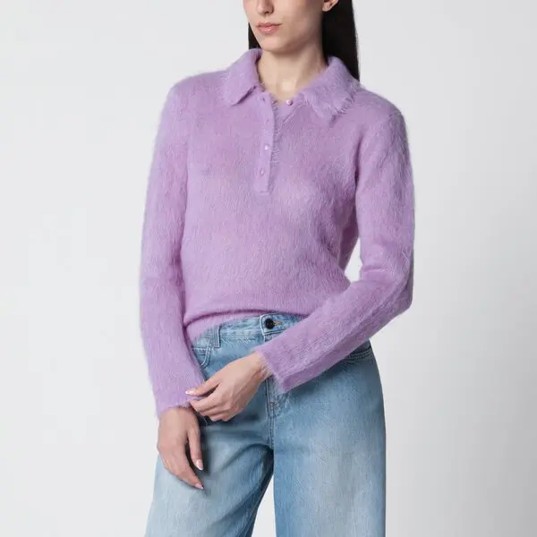 Chloé Lavender Alpaca-blend Cardigan - Purple