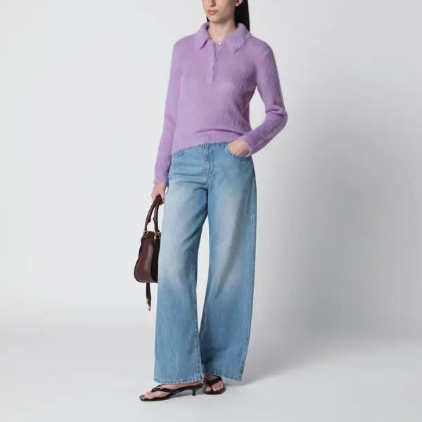Chloé Lavender Alpaca-blend Cardigan - Purple