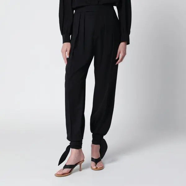 Chloé Pleated Fluid Crêpe De Chine Trousers