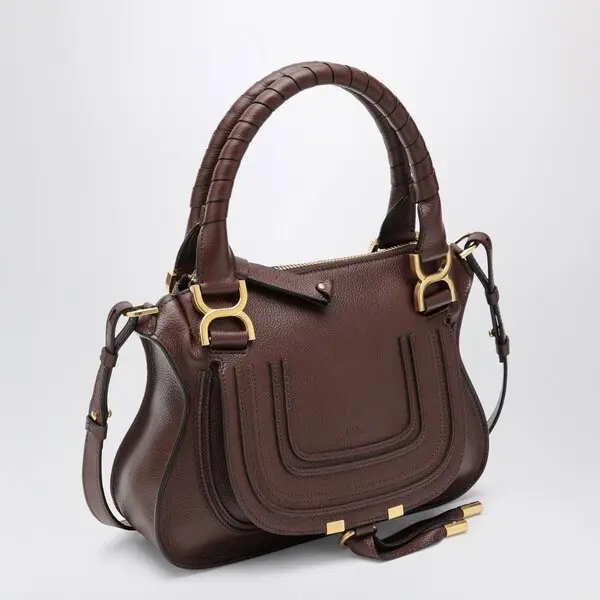 Chloé Small Marcie Handbag In Leather - Brown