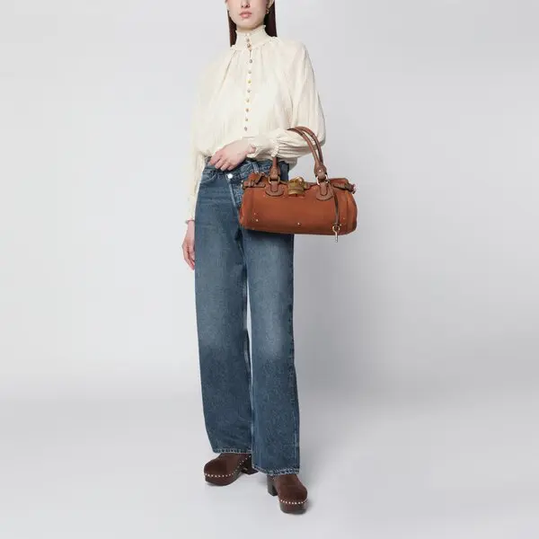 Chloé Paddington Suede Calfskin Bag - Brown