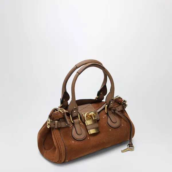 Chloé Paddington Suede Calfskin Bag - Brown