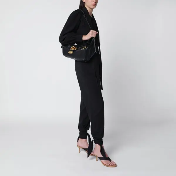 Chloé Paddington Grained Leather Crossbody Bag With Studs And Padlock Detail